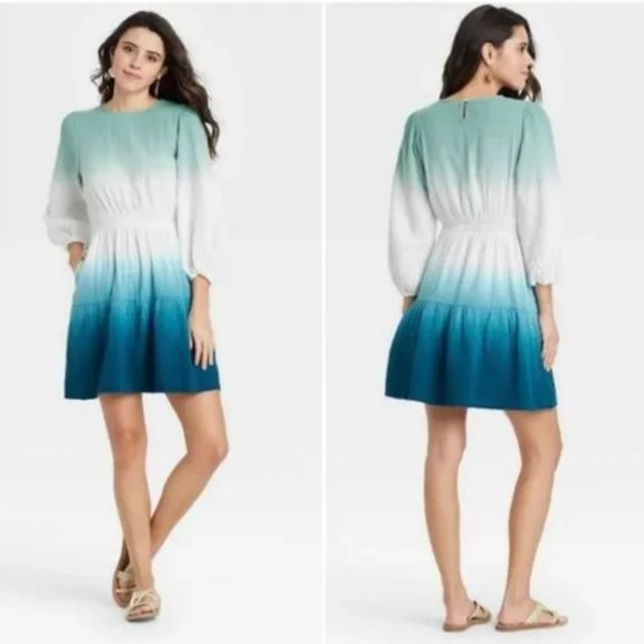 Universal Thread | Dresses | Nwt Universal Thread Ombre Dip Dyed Tiered ...